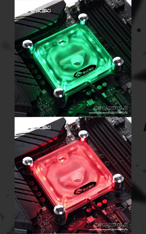Bykski CPU Block For Intel Frosted Acrylic RGB V Pin RBW V Pin Lighting Water Cooling