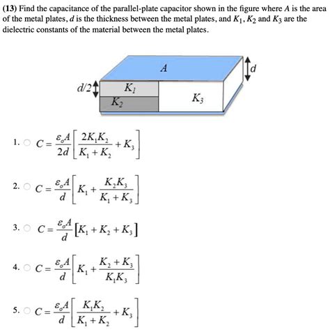 parallel plate capacitor shown in the figure below is