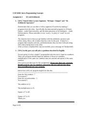 COP1000C Assignment 2 1 Docx COP 1000C Intro Programming Concepts