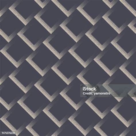 3d Geometric Structure Seamless Pattern Vector Dot Work Abstract Background Stock Illustration