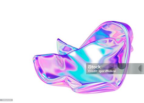 3d 홀로그램 추상적인 액체 형태의 물이 고립된 배경에 있다 3d 렌더링 그림입니다 홀로그램에 대한 스톡 사진 및 기타 이미지