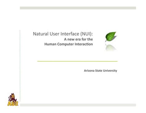 201004 Natural User Interfaces Ppt