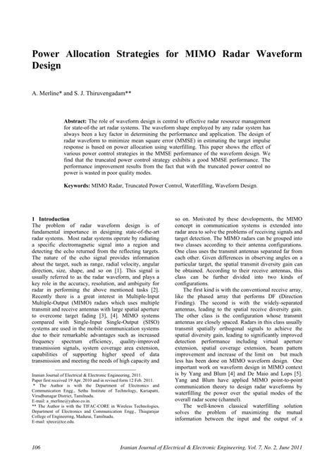 Pdf Power Allocation Strategies For Mimo Radar Waveform Design