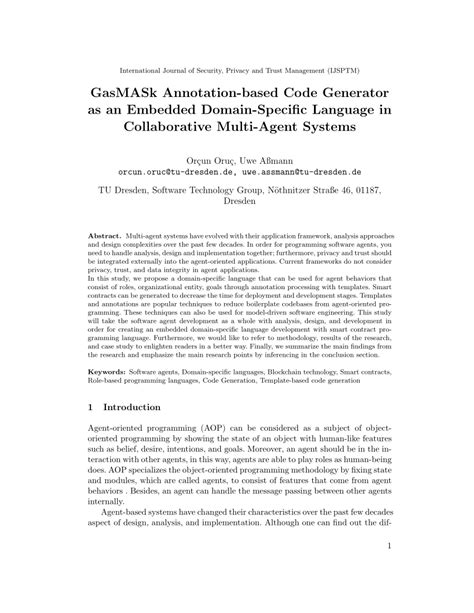 pdf gasmask annotation based code generator as an embedded domain