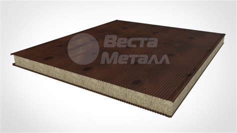 Стеновые сэндвич панели с Минватой 100 Дуб античный купить в Москве по цене от 2 810 руб М2