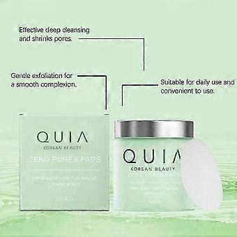 Quia Zero Pore Pads Trgets Large Pores And Uneven Tone Korean Skincare