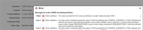 Sales Order Validation Error Currency Attribute Is Invalid Value