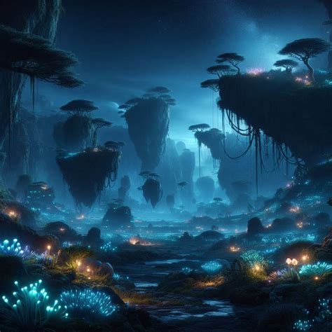 Avatar Pandora Night Landscape By Rsovel On Deviantart