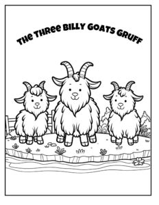 Coloring Pages 3 Billy Goats Gruff Troll