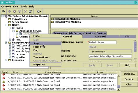Configuring Websphere Application Server 40 To Work With The Eg Agent