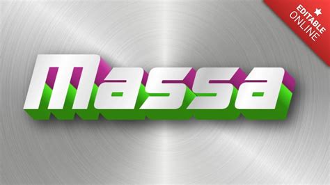 Massa Text Effect Generator