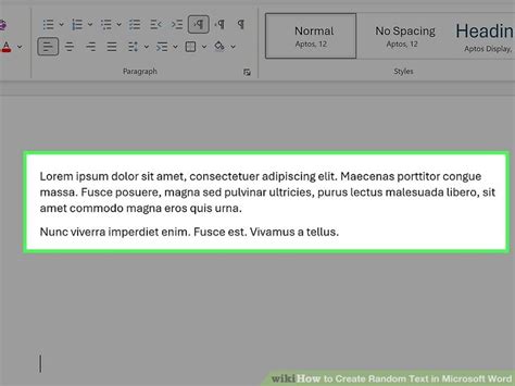 How To Create Random Text In Microsoft Word 5 Steps