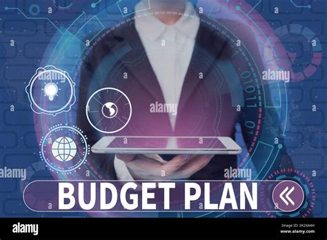 Conceptual Display Budget Plan Business Concept Financial Schedule For