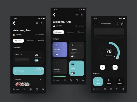 Smart Home Mobile App Mobile App Design App Interface Design