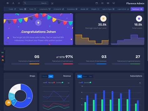 Explore New Horizontal Bootstrap 5 Admin Panel Dashboard Florence