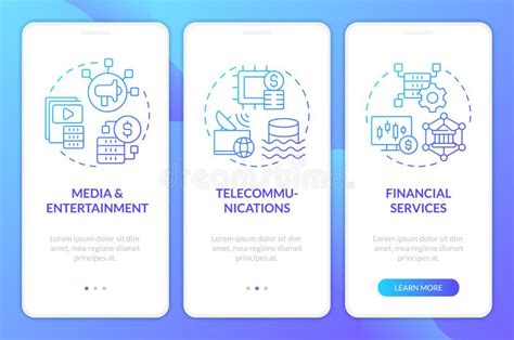 Data Lake Use Cases Blue Gradient Mobile App Screen Stock Illustration Illustration Of Welcome