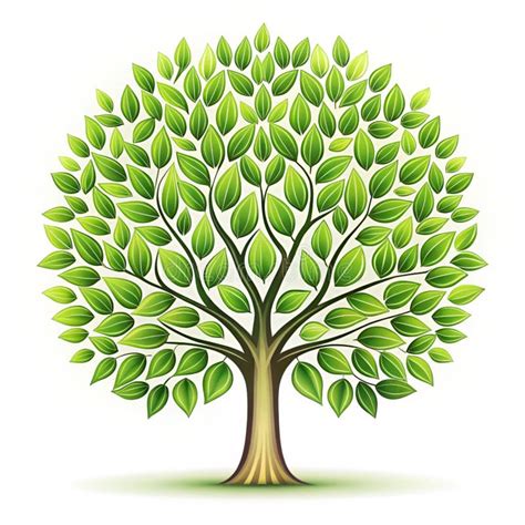 Geometric Tree With Circular Leaves Stock Illustration Illustration Of Tree Balance 366588203