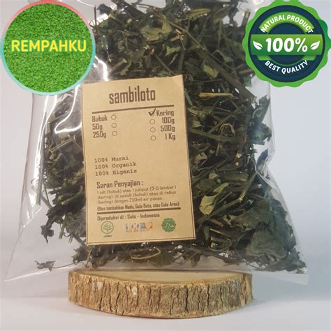 Sambilotodry Sambiroto 50 Grams Andrographis Paniculata Shopee Malaysia