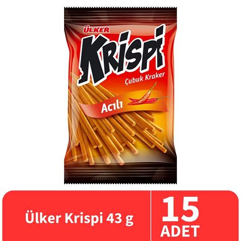 Ülker Krispi Acılı Çubuk Kraker 43 Gr 15 Adet Ülker