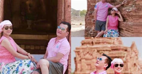 ဆင်တူဝတ်စုံလေးတွေနဲ့ ပုဂံဘုရားမှာ အပြတ်romanticဆန်နေကြတဲ့ နေမျိုးအောင်တို့ ဇနီးမောင်နှံ