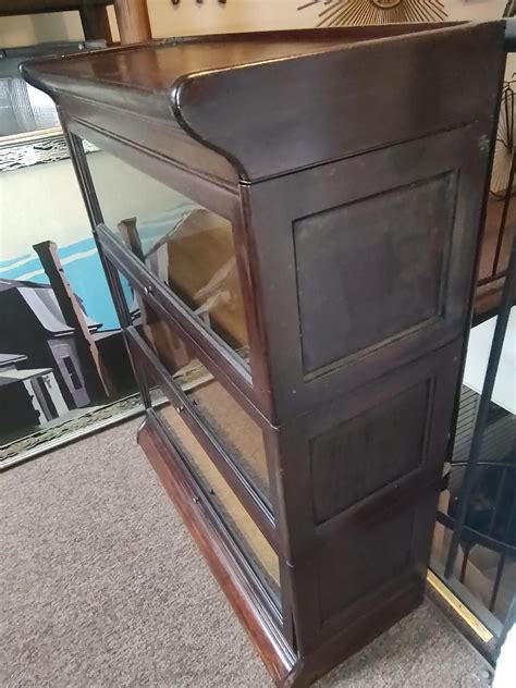 Early 20th Century Mahogany Stacking Barrister Bookcase For Sale At