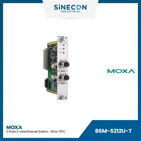 86M 5212U T Moxa Module For The IoPAC 8600 Series 2 Port 2 Wire Ethernet Switch Sinecon