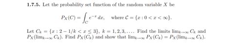 Solved 175 Let The Probability Set Function Of The Random