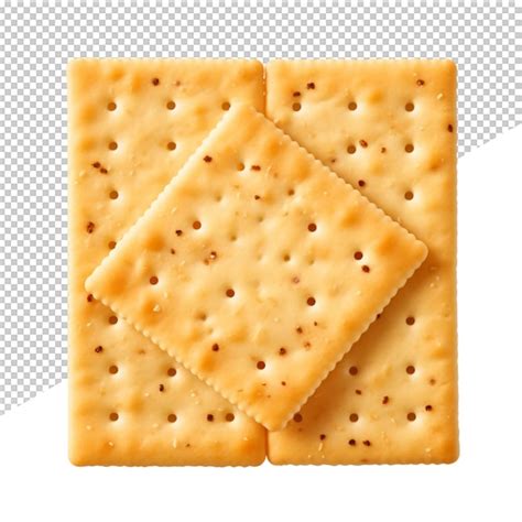 Premium Psd A Square Cracker With A Square Of Seeds On It
