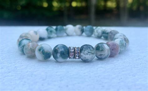 Wholesale Tree Agate Womens Bracelet Gemstone Elastic Bracelet For