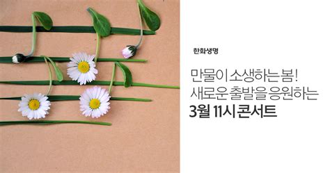 11시 콘서트 초대 이벤트 여러분의 새로운 봄을 응원하는 클래식 3월 11시 콘서트