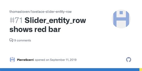 Sliderentityrow Shows Red Bar · Issue 71 · Thomaslovenlovelace