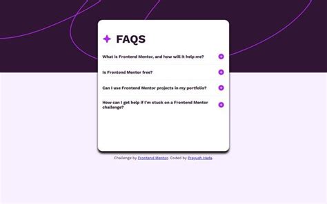 Frontend Mentor Faq Accordion Using Htmlcss And Js Coding Challenge Solution