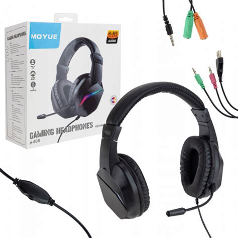 Słuchawki Gamingowe Mikrofon Led Rgb Pc Vergionic