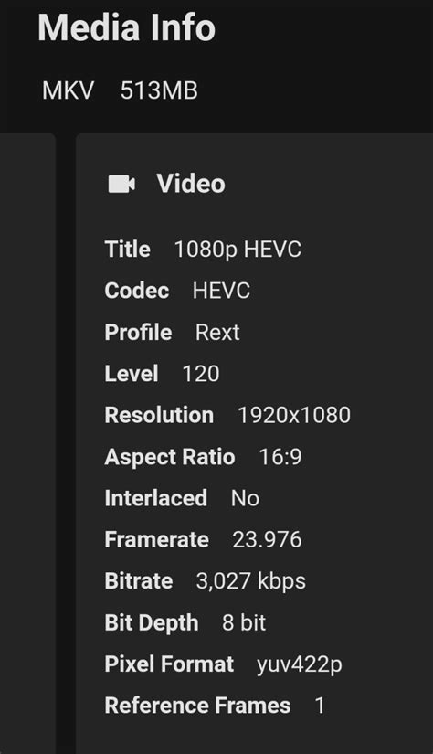 Hevc Rext Profile Not Direct Playing Android Emby Community