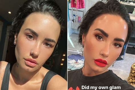 Demi Lovato Does Her Own Makeup See The Before And After Photos