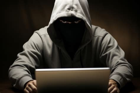 Premium Ai Image Concept Of Cybercrime Hacker Hand On Laptop Keyboard With Binary Code And