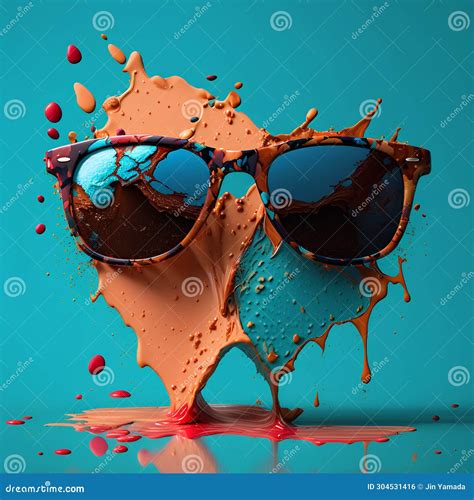 Splashes Of Chocolate In Spherical Shape Isolated On White Royalty