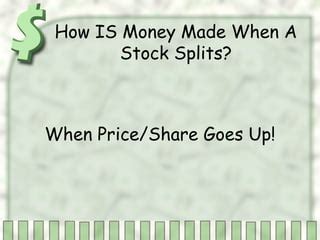 Calculating Stock Splits PPT Stocks And Bonds Personal Investing