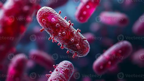 Closeup Of Bacteria Cells Under A Microscope In A Laboratory Setting