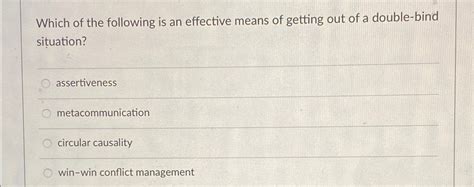 Solved Which Of The Following Is An Effective Means Of