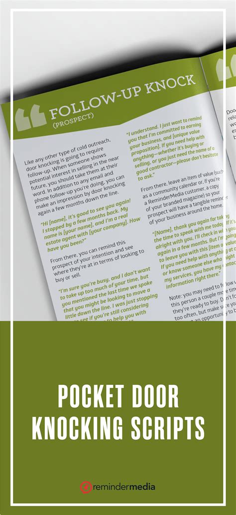 Pocket Sized Door Knocking Scripts Remindermedia