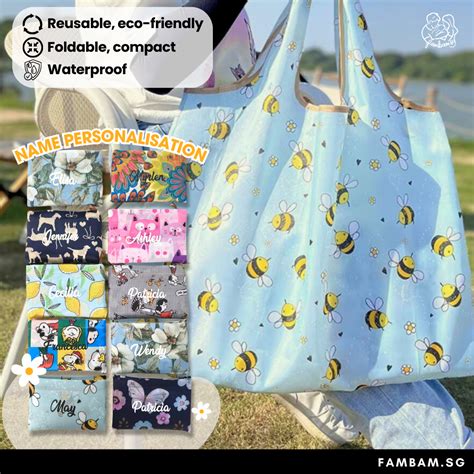 Personalised Recyclable Bag With Patterns Pre Order Fambam Sg