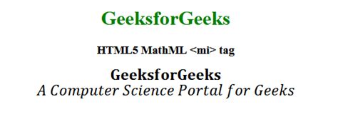 Html5 Mathml 标签 码农参考