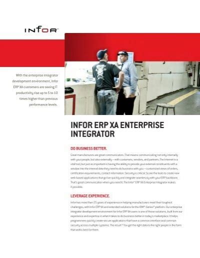 Infor Erp Xa Enterprise Integrator Information Systems Engineering