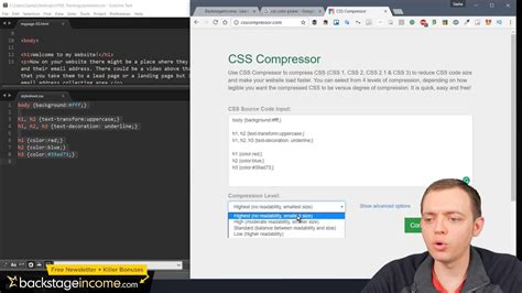 Css3 Tutorial For Beginners 44 How To Optimize And Compress Your Code