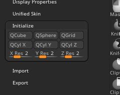 Initialize Mesh ZBrushCentral