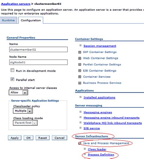 Setting Websphere Logging Options