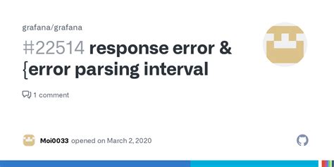 Response Error And Error Parsing Interval · Issue 22514 · Grafana