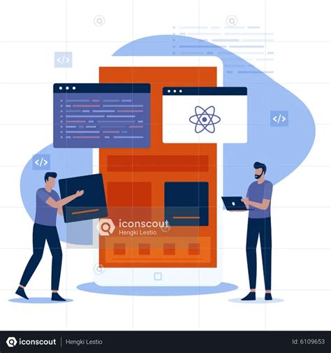 React Native Programmer Illustration Free Download Design