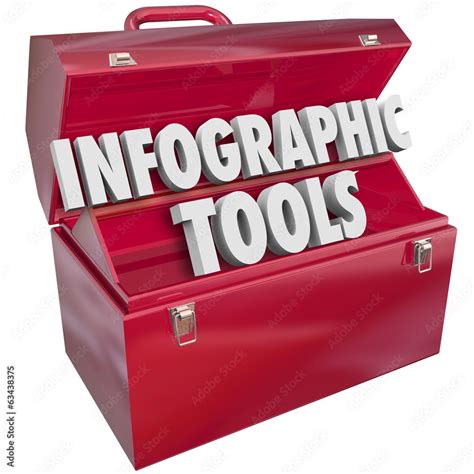Infographic Tools Toolbox Creating Data Graphs Information Stock